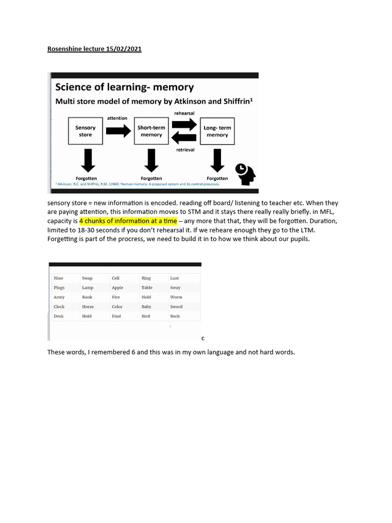 Retrieval Lecture | PDF | Recall (Memory) | Memory