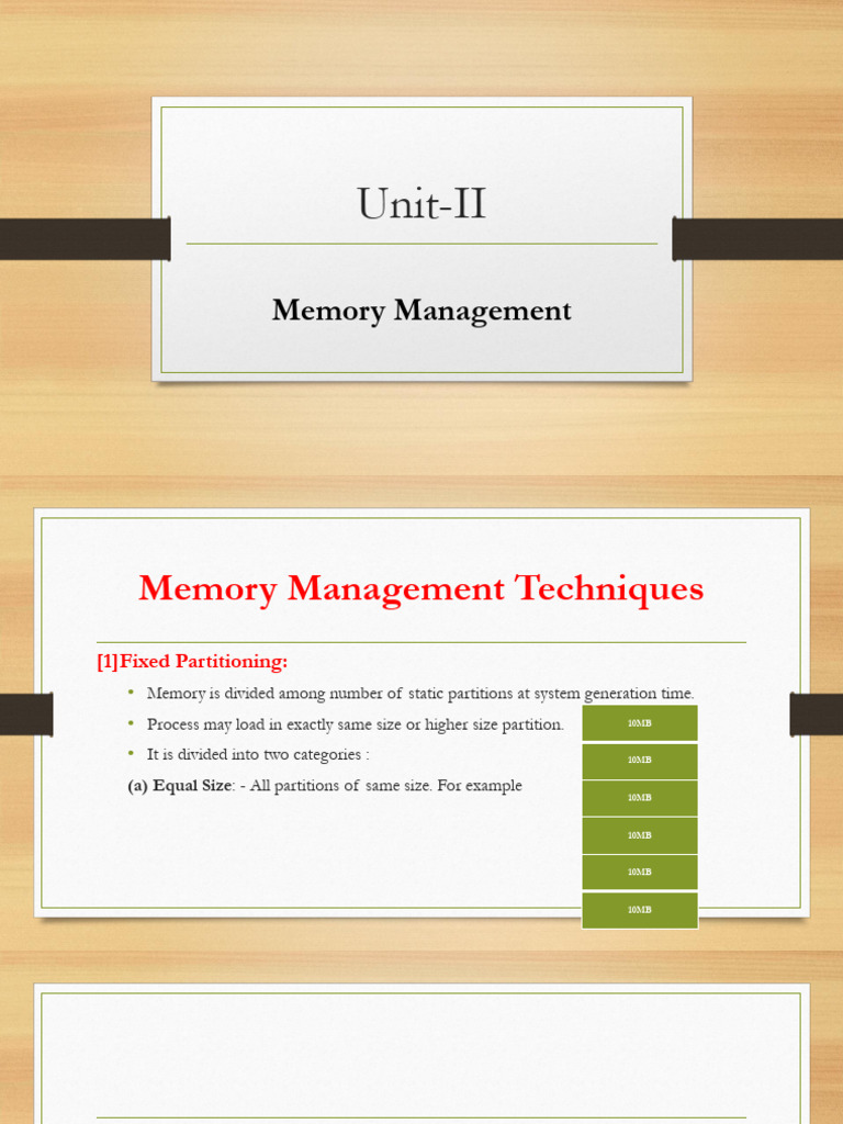 Unit II Memory Management Short | PDF | Computer Hardware | Computing