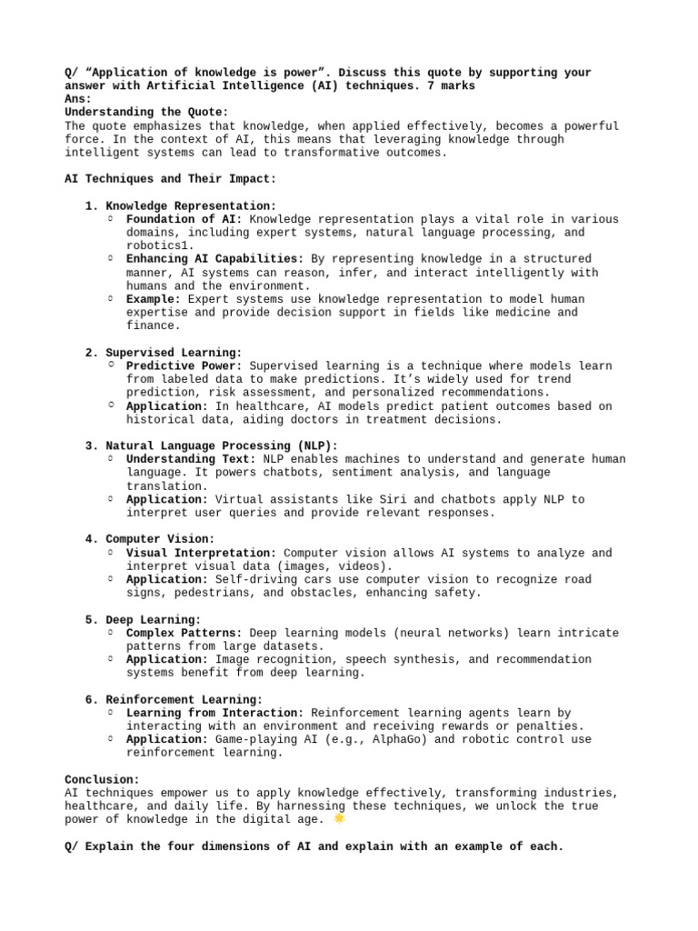 AIExamrevise | PDF | Artificial Intelligence | Intelligence (AI ...