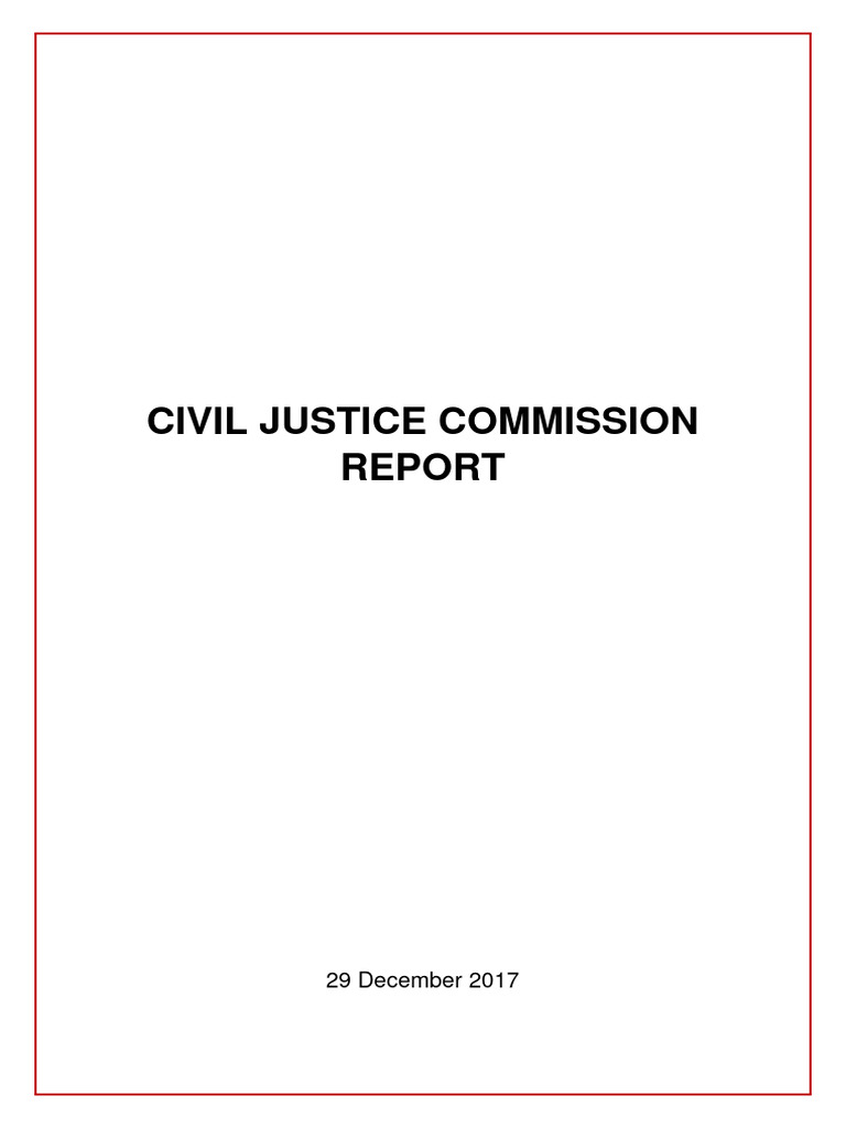Annex C Civil Justice Commission Report | PDF | Discovery (Law) | Lawsuit