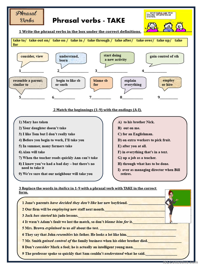 Phrasal verbs - TAKE | PDF