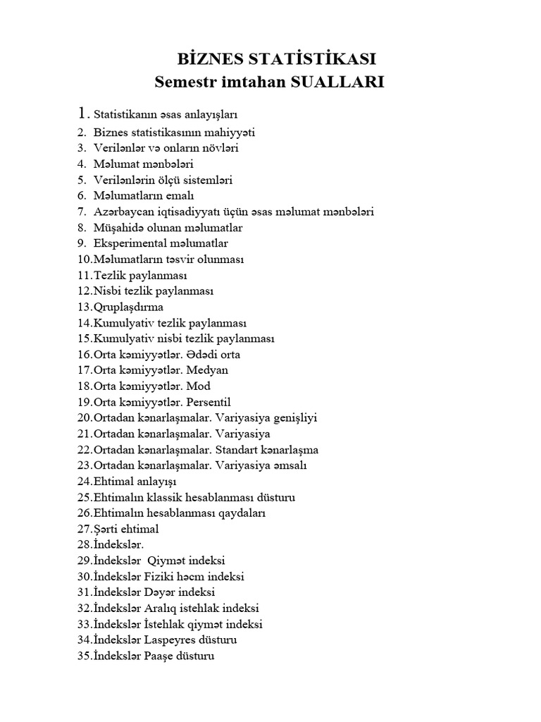 Biznes Stat | PDF