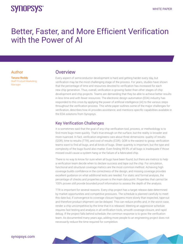 Better Faster More Efficient Verification With Ai | PDF | Simulation ... Better Faster More Efficient Verification With Ai | PDF | Simulation ...