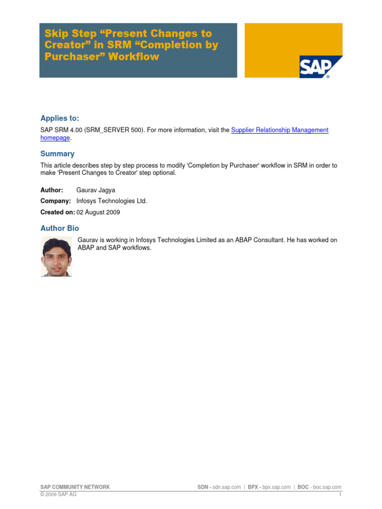 Skip Step 'Present Changes To Creator' in SRM 'Completion by Purchaser ...