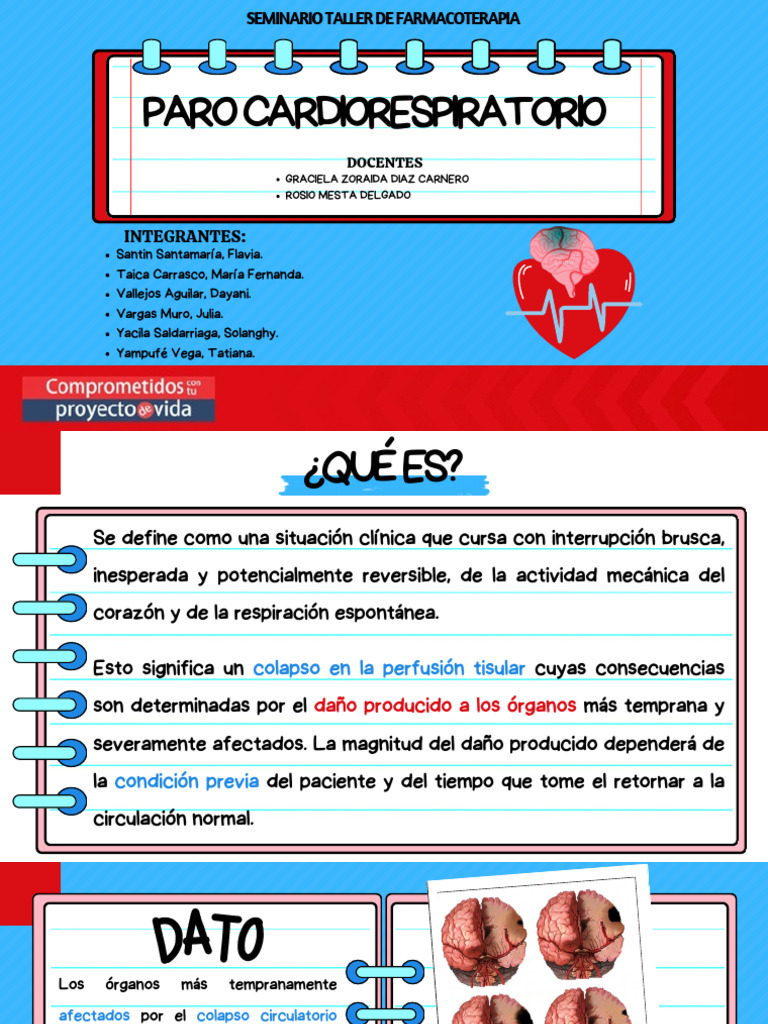 Causas y Manejo del Paro Cardiorrespiratorio | PDF | Paro cardíaco | Infarto de miocardio