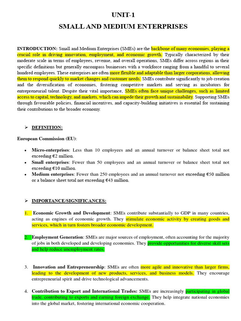 Understanding Small and Medium Enterprises | PDF | Venture Capital ...