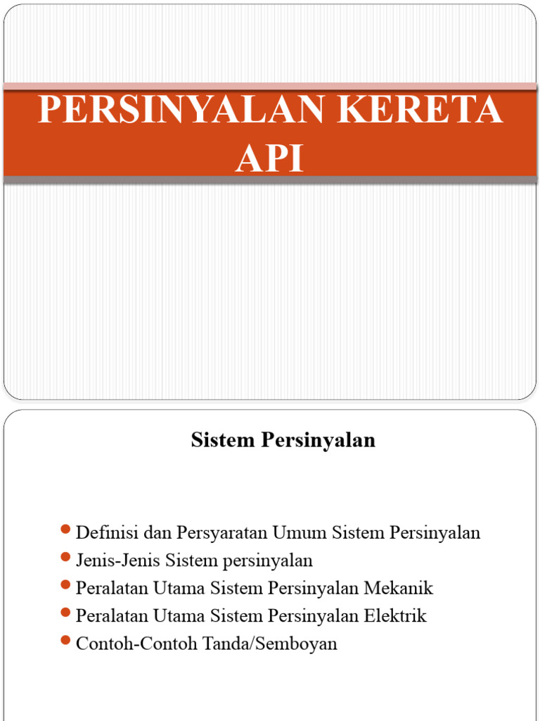 Sistem Persinyalan Kereta Api | PDF