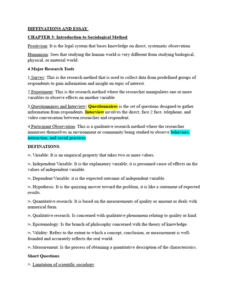 Socy 101 Exam Defination | Download Free PDF | Id | Society