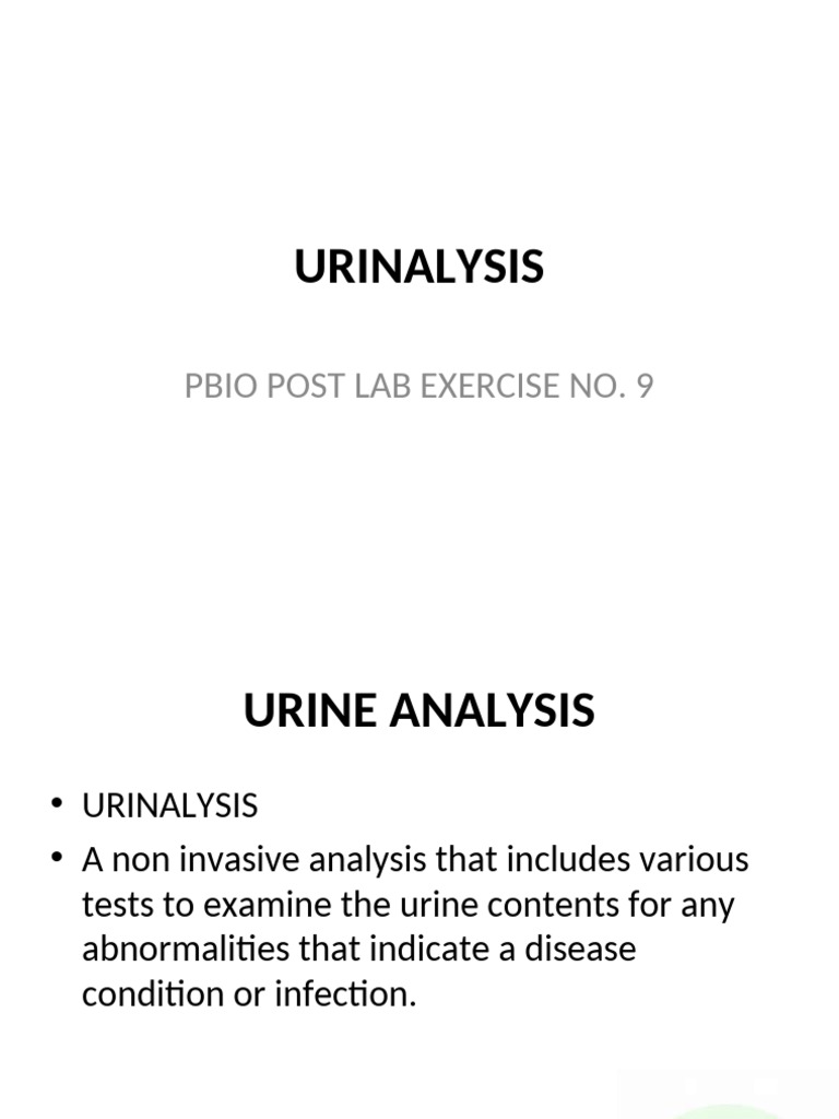 URINALYSIS | PDF | Urinary System | Kidney