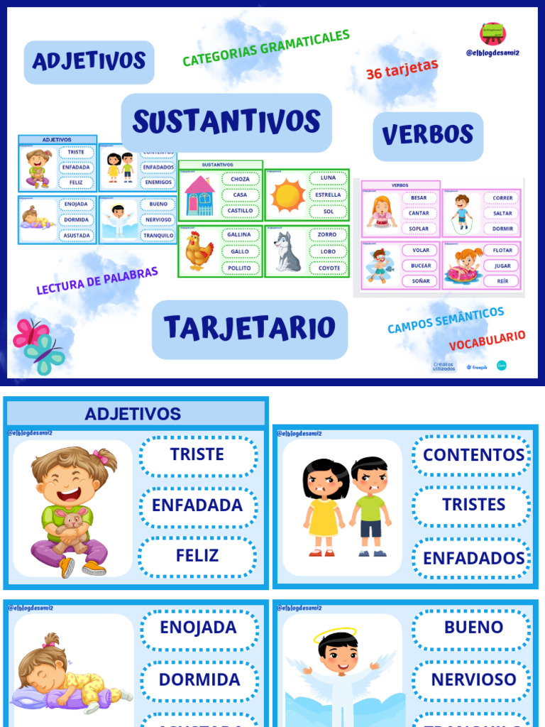 ADJETIVOS, SUSTANTIVOS, VERBOS | PDF