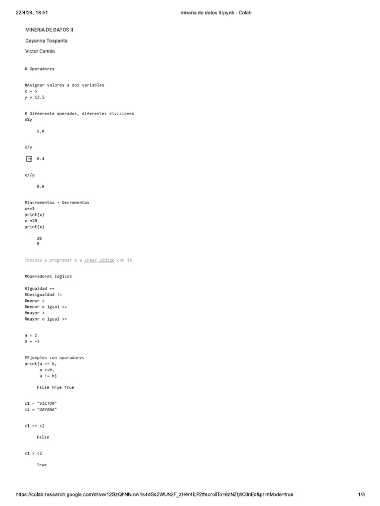 Taller2 .Ipynb - Colab | PDF Taller2 .Ipynb - Colab | PDF