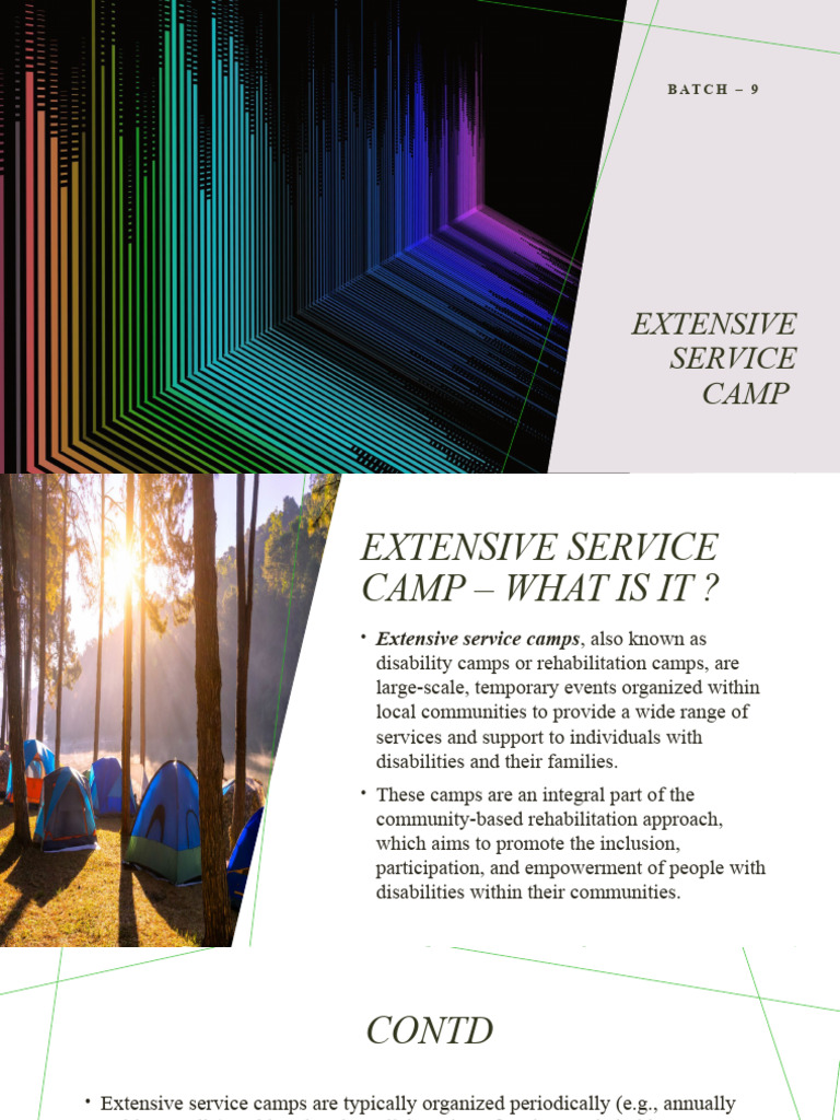 Extensive Service Camps | PDF | Physical Therapy | Disability