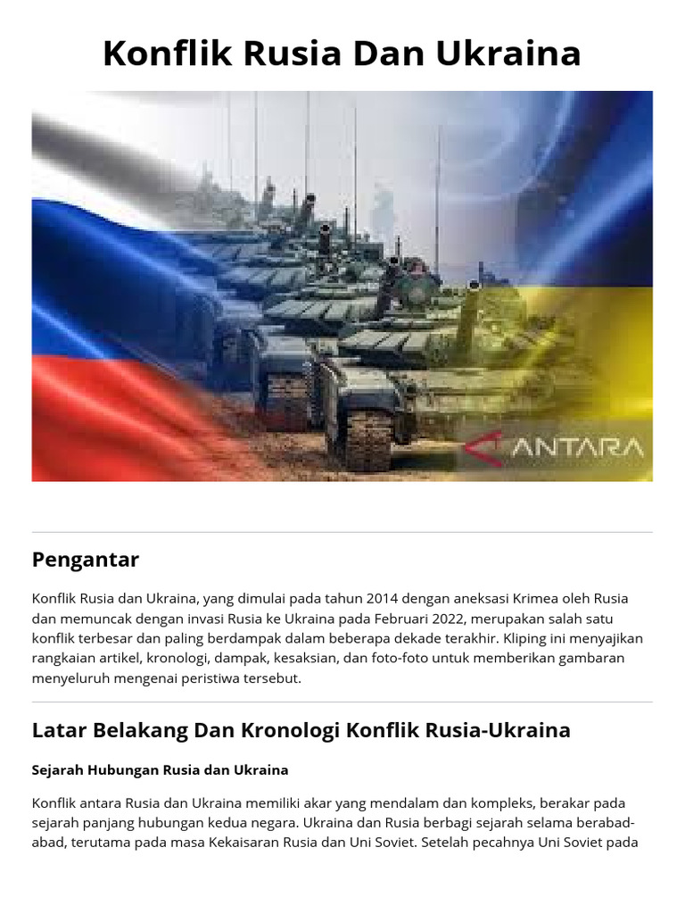 Konflik Rusia Dan Ukraina - 20240527 - 142309 - 0000 | PDF