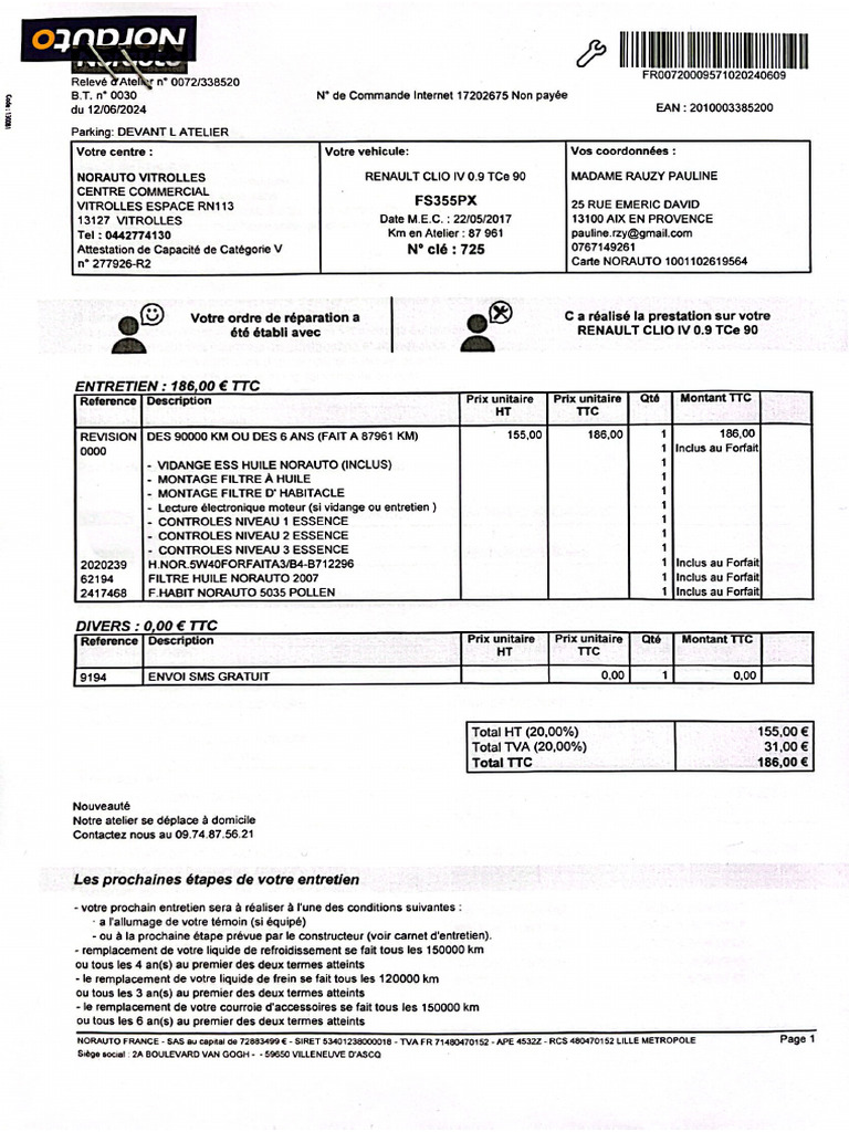 Facture Garage | PDF