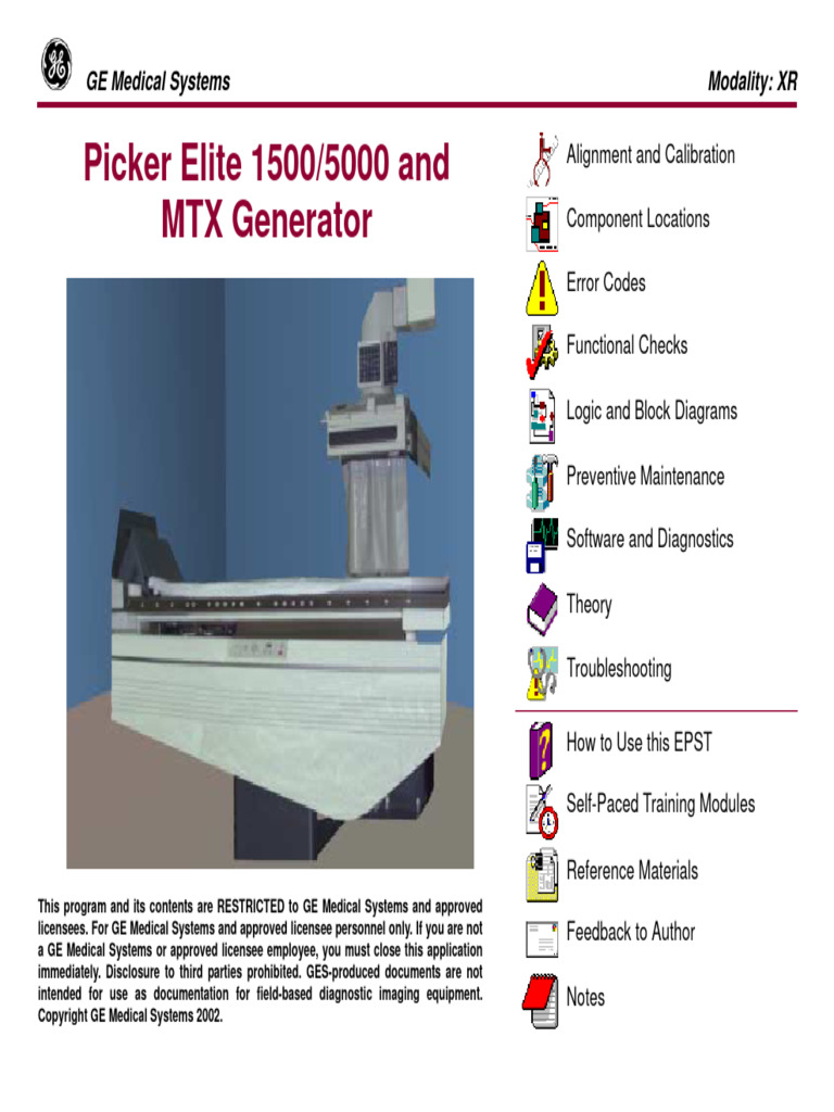 Picker Elite 1500 5000 and MTX Generator | PDF | Calibration ...
