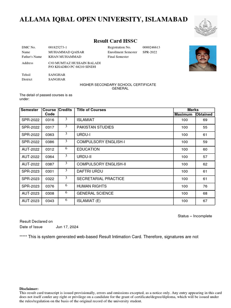 SSR TSRPT | PDF | Educational Stages