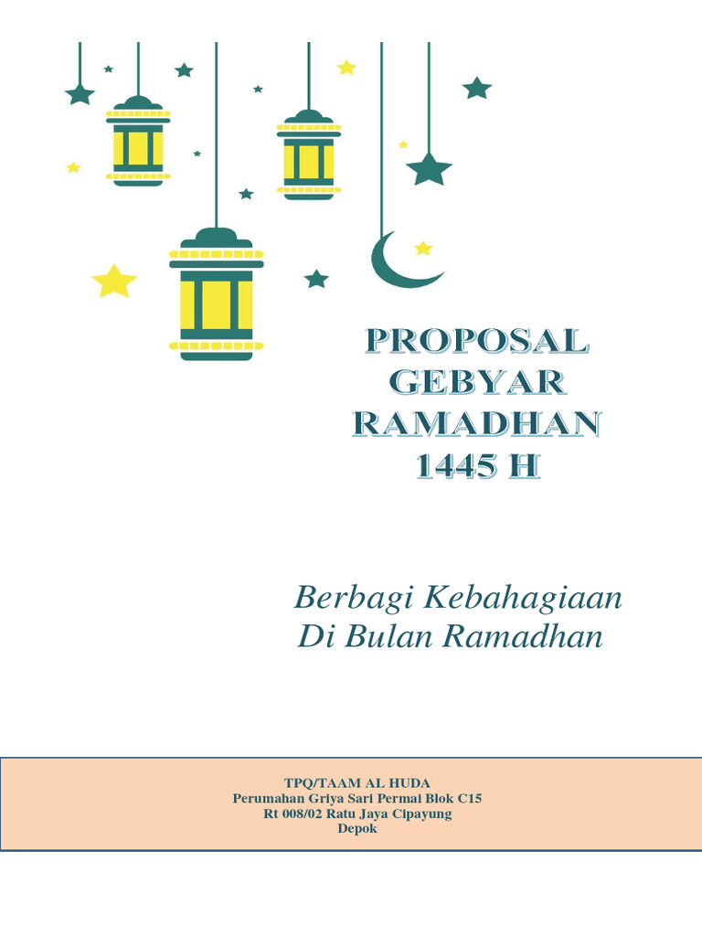 Proposal Ramadhan 1445 H - 2024 Al Huda | PDF