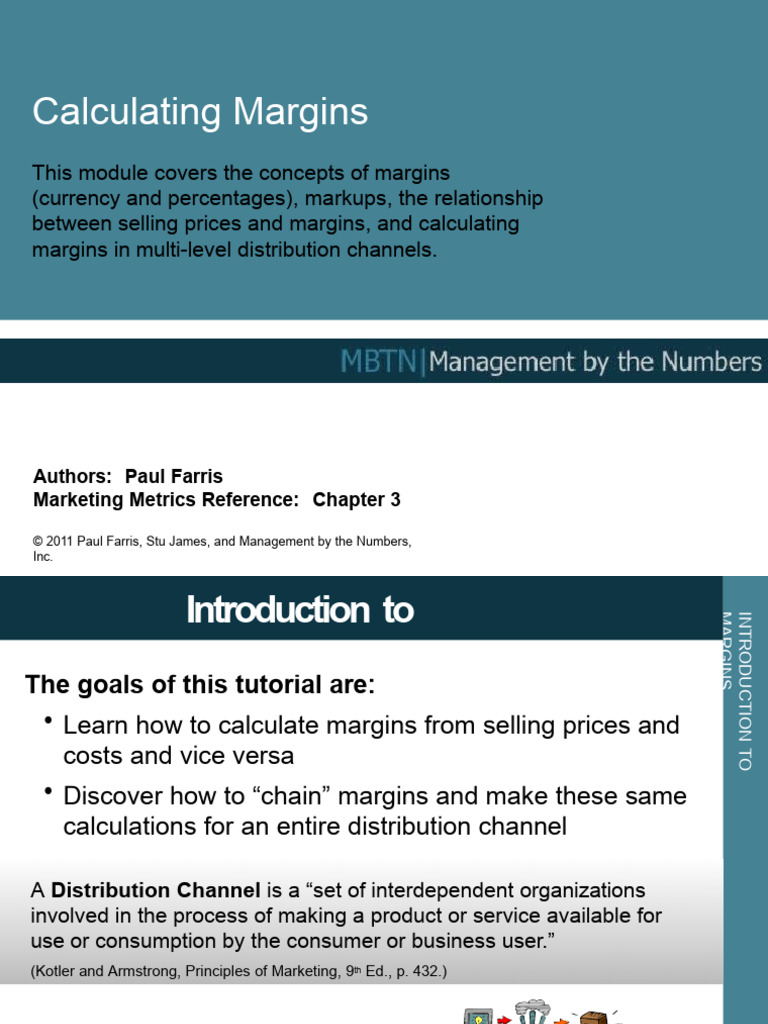 Calculating Margins Management by The Numbers | PDF | Retail | Prices