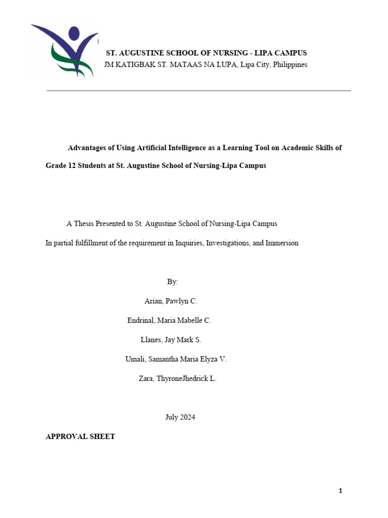 Chaper 1 5 Thesis D STEM | PDF | Artificial Intelligence | Intelligence ...