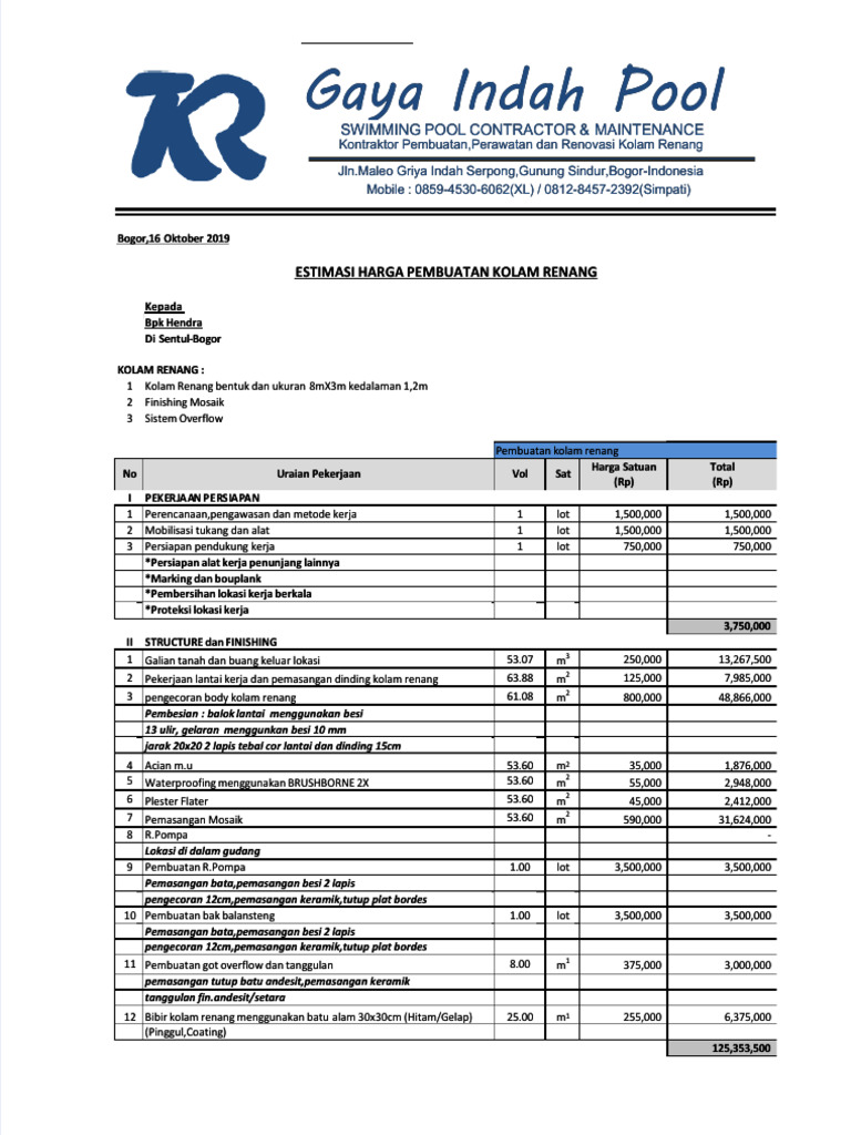 PDF Rab Kolam Renang - Compress | PDF | Science & Mathematics | Technology & Engineering