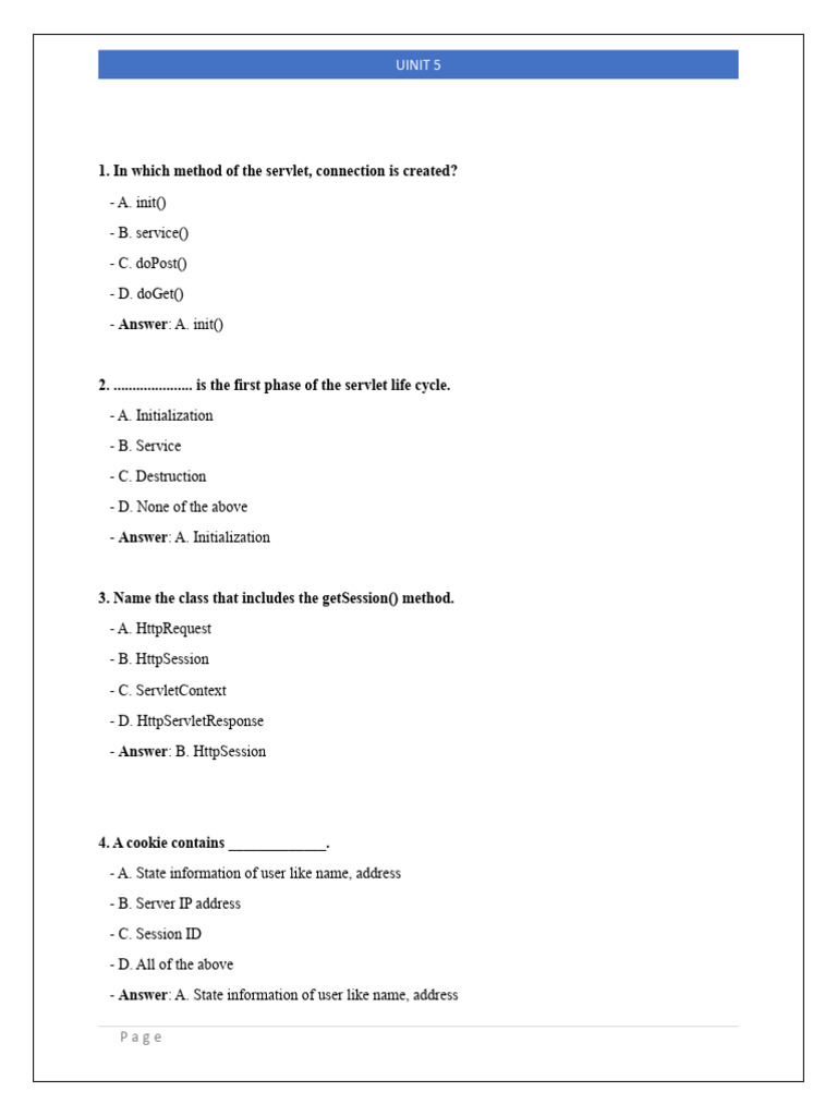 Unit 5 AJP | Download Free PDF | Dynamic Web Page | Java (Programming Language)