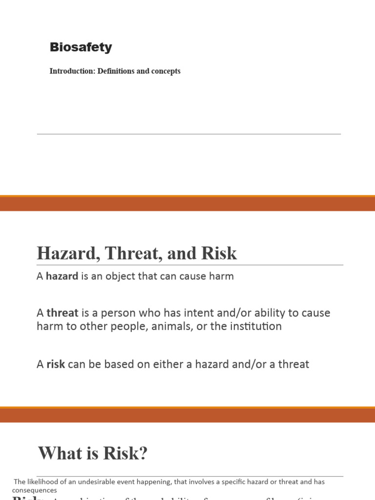 Bio Safety | PDF | Hazards | Risk
