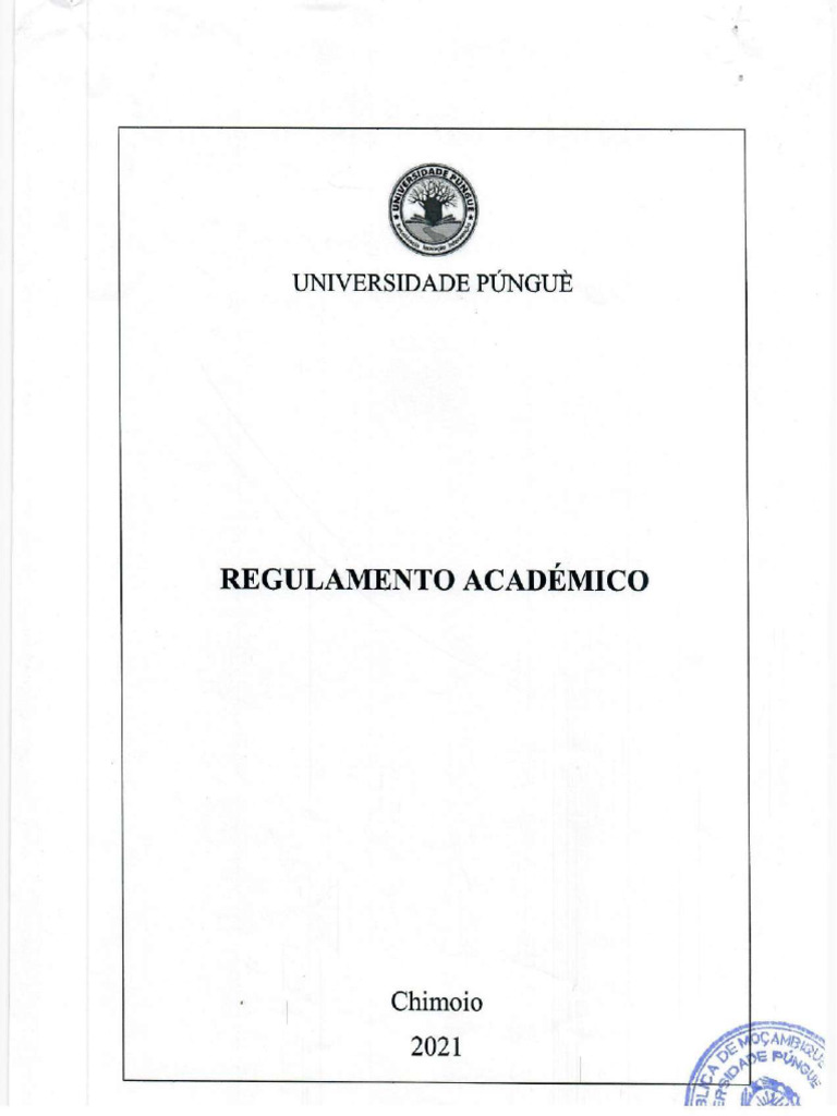 Regulamento Academico Oficial Da Unipungue | PDF