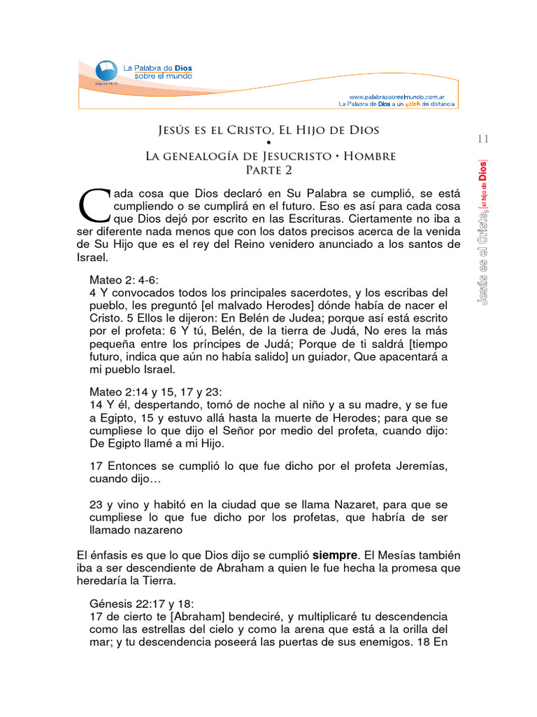 Genealogía de Jesucristo: Abraham y David | PDF | Abrahán | Sacerdote