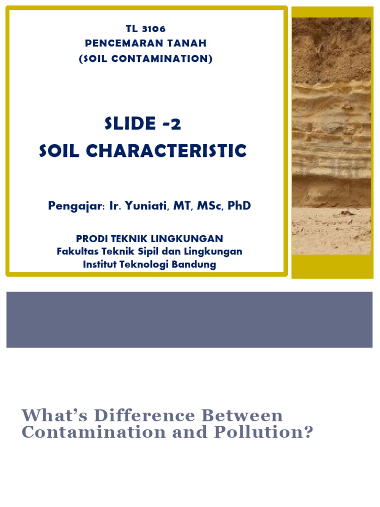 Soil Pollution Slide 02 - Soil Characteristic | PDF | Rock (Geology) | Soil