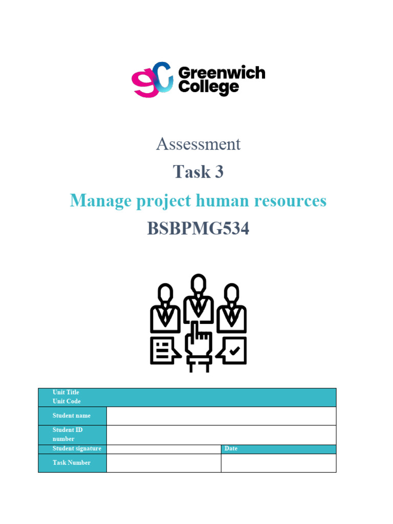 BSBPMG534 - Assessment Task 3 2024 | PDF | Human Resources | Project Management