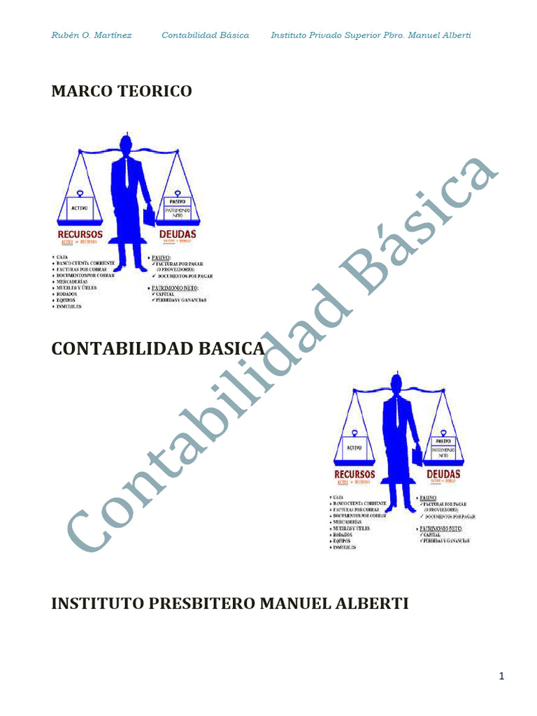 Marco Teorico Contabilidad Basica 2024 | Descargar gratis PDF ...