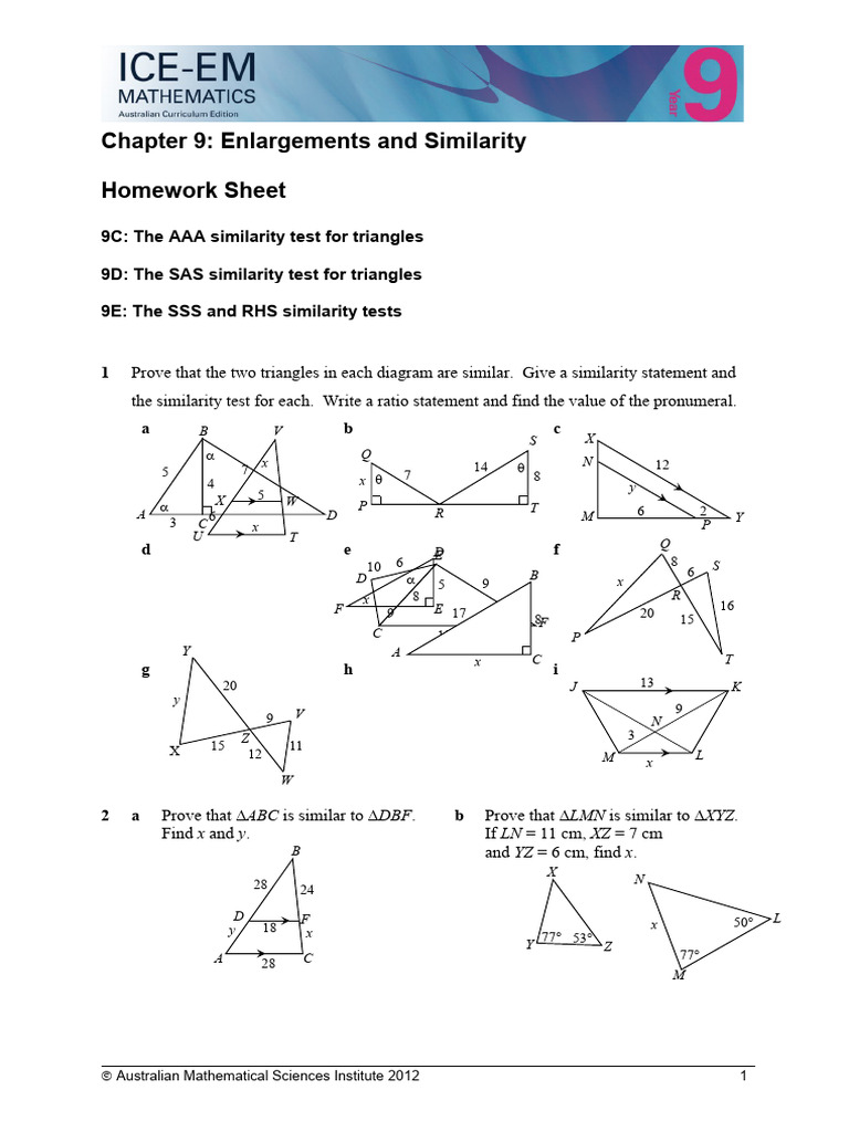 ICE-EM Similar Triangle Proof | PDF | Geometry | Polytopes