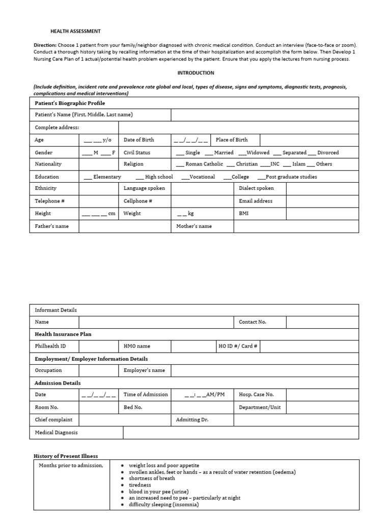 Health Assessment | PDF | Edema | Medical Diagnosis