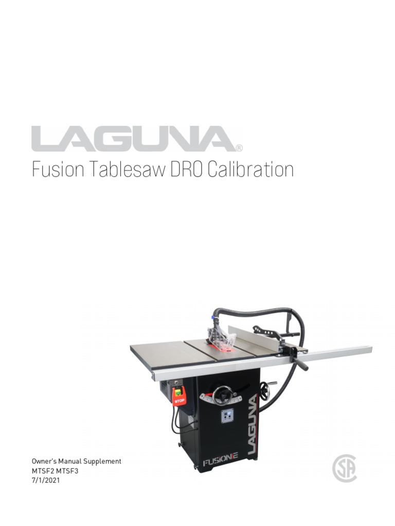 Fusion Tablesaw DRO Manual 063021 | PDF | Manufactured Goods ...