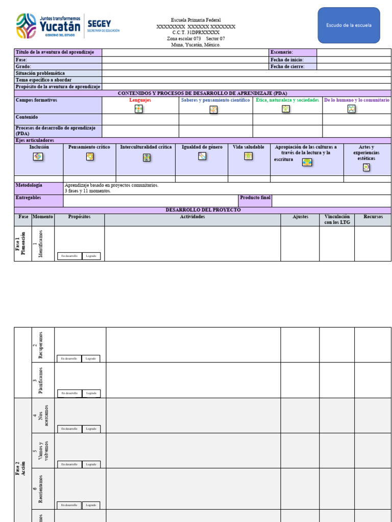 Formato Plan Lenguajes. ABPC | PDF | Aprendizaje | Cognición