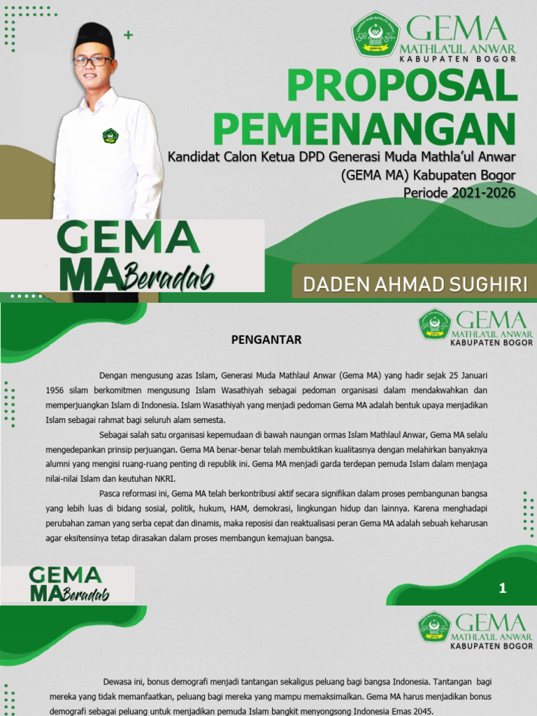 PROPOSAL PEMENANGAN GEMA MA Das | PDF