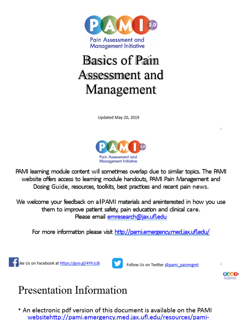 PAMI Basic Principles of Pain Management Final | Download Free PDF | Pain | Pain Management