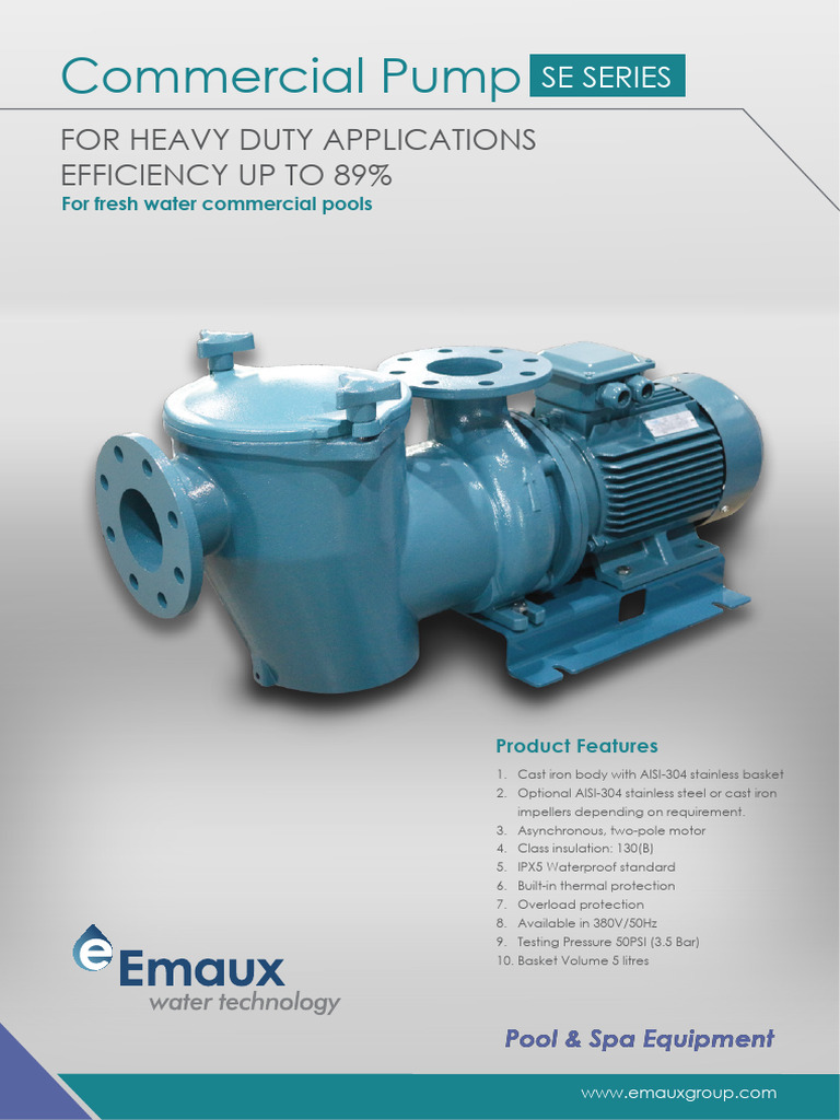 SE Series Pump Brochures En | PDF | Pump | Electrical Engineering