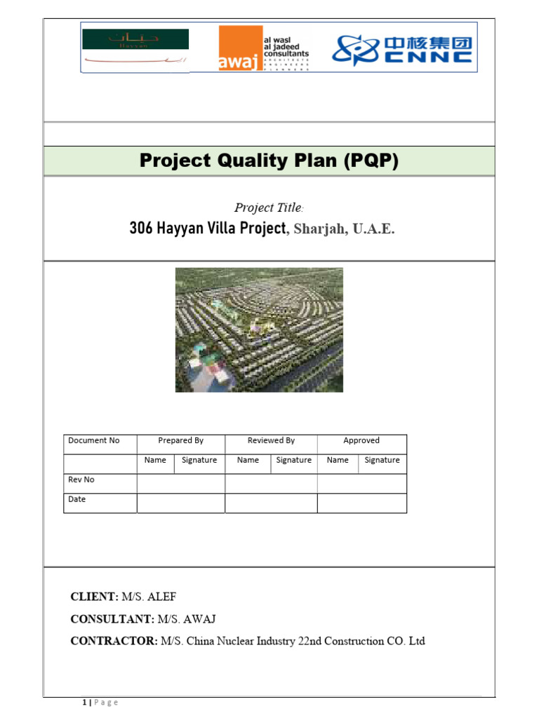 Project Qulaity Plan Draft | PDF | Specification (Technical Standard ...