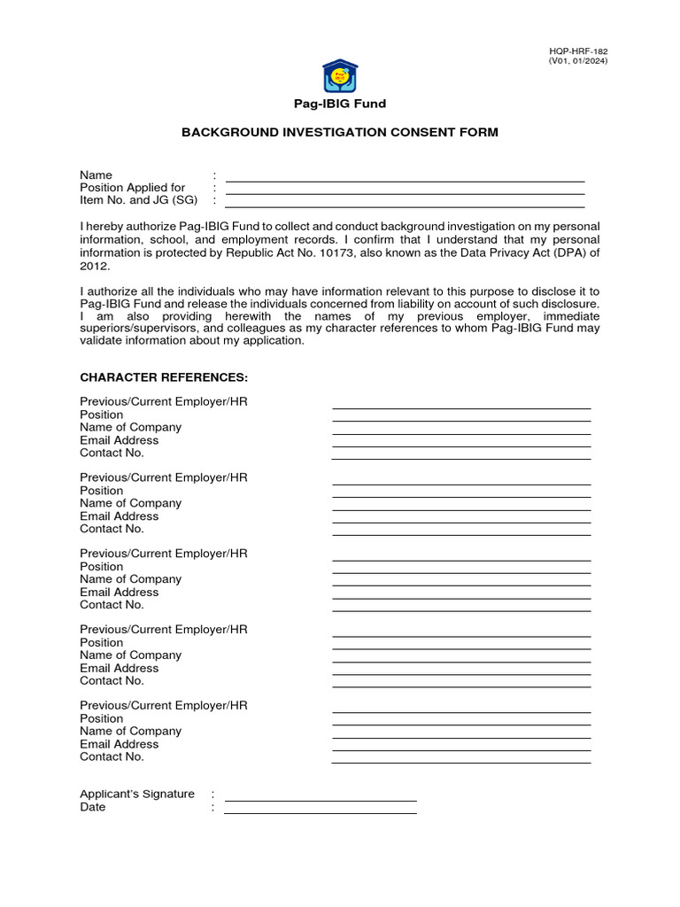 HRF182 BackgroundInvestigationConsentForm V01 | PDF