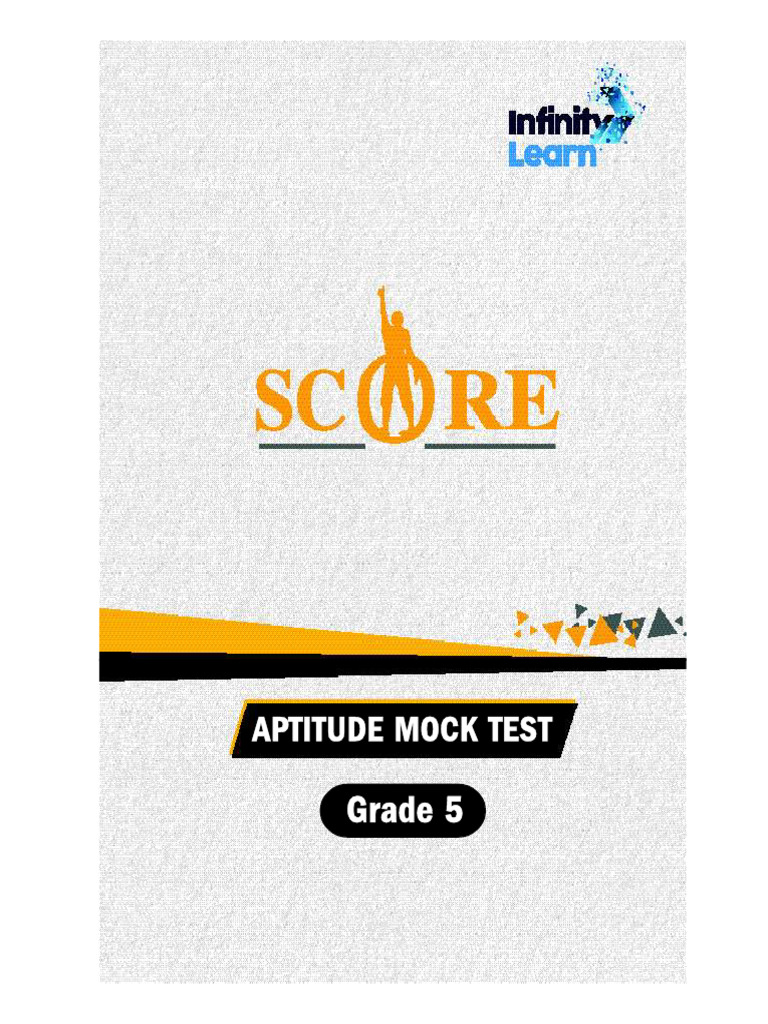 Aptitude Mock Test Grade V | PDF | Verb | Grammatical Tense