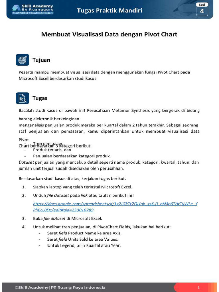 TPM 2 Membuat Visualisasi Data Dengan Pivot Chart - (Ismi Nurlaela) | PDF