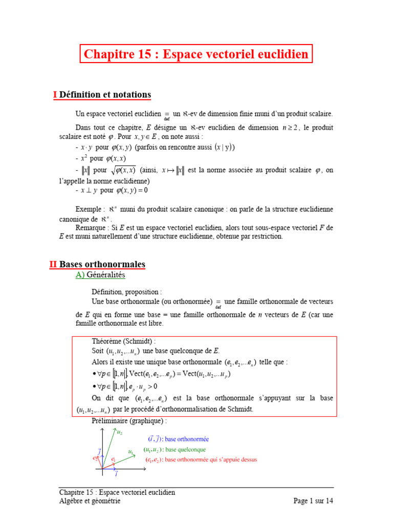 Espace Vectoriel Euclidien | PDF