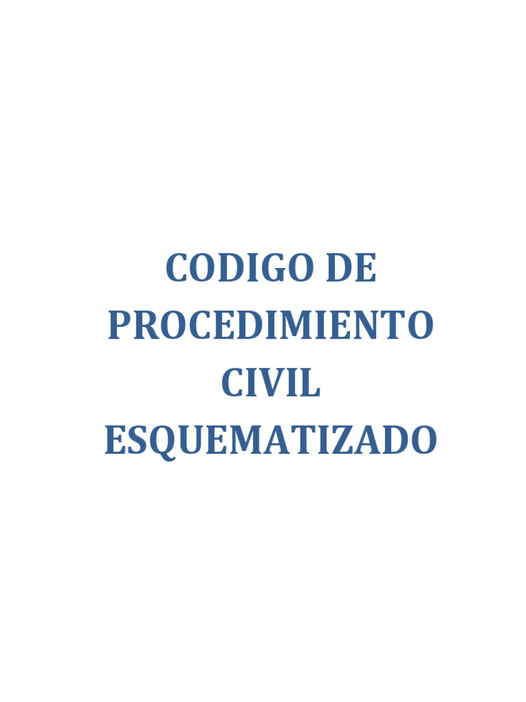 Codigo de Procedimiento Civil Esquematiz | Descargar gratis PDF ...