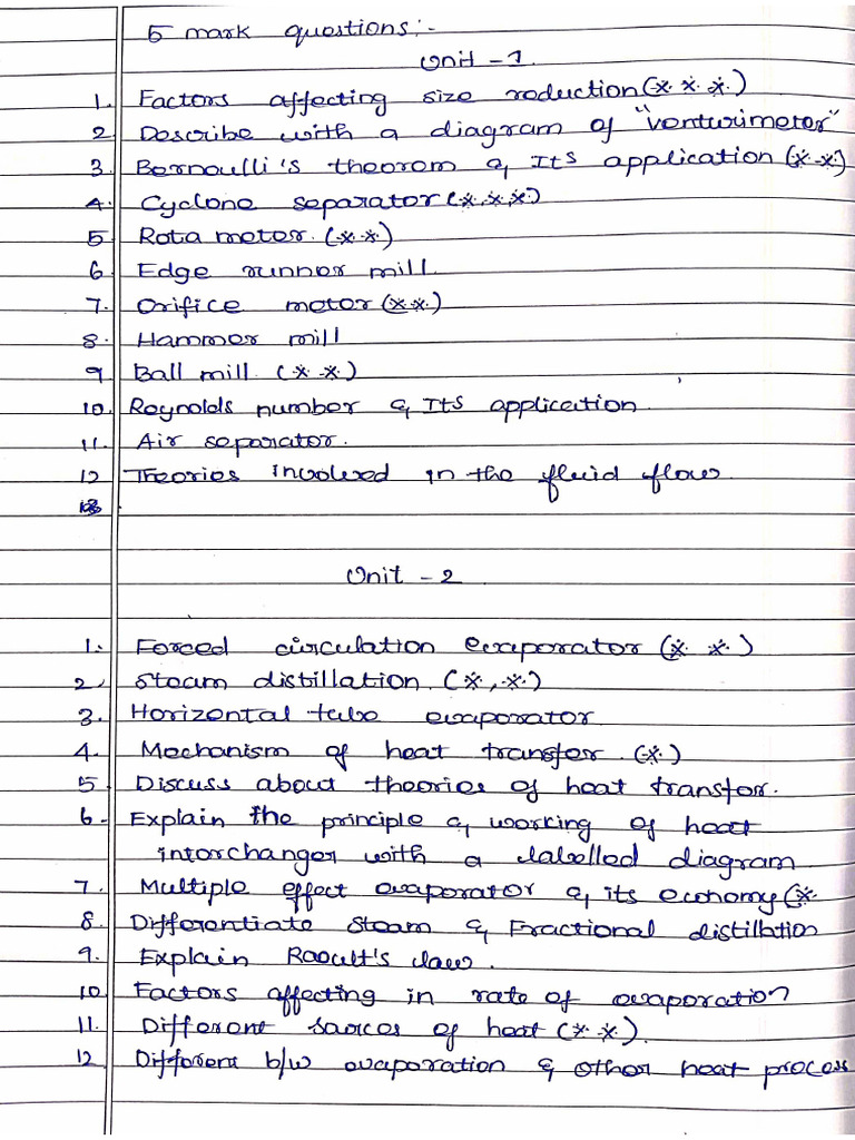 Important 5mark Questions | PDF