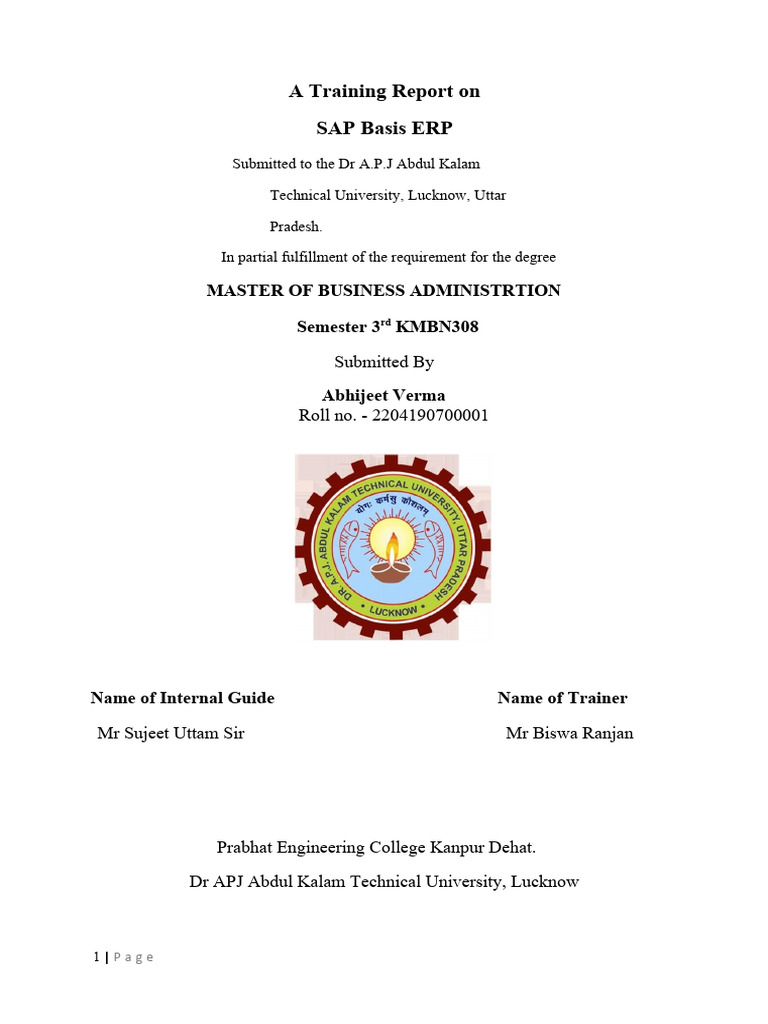 SAP Report - Submit - 240229 - 074358 | PDF | Databases | Client–Server Model