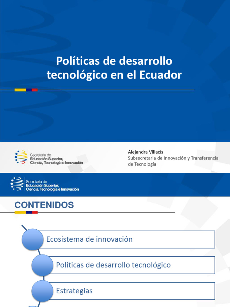 PANEL 3 Politica de Desarrollo Tec - Alejandra Villacis | PDF ...