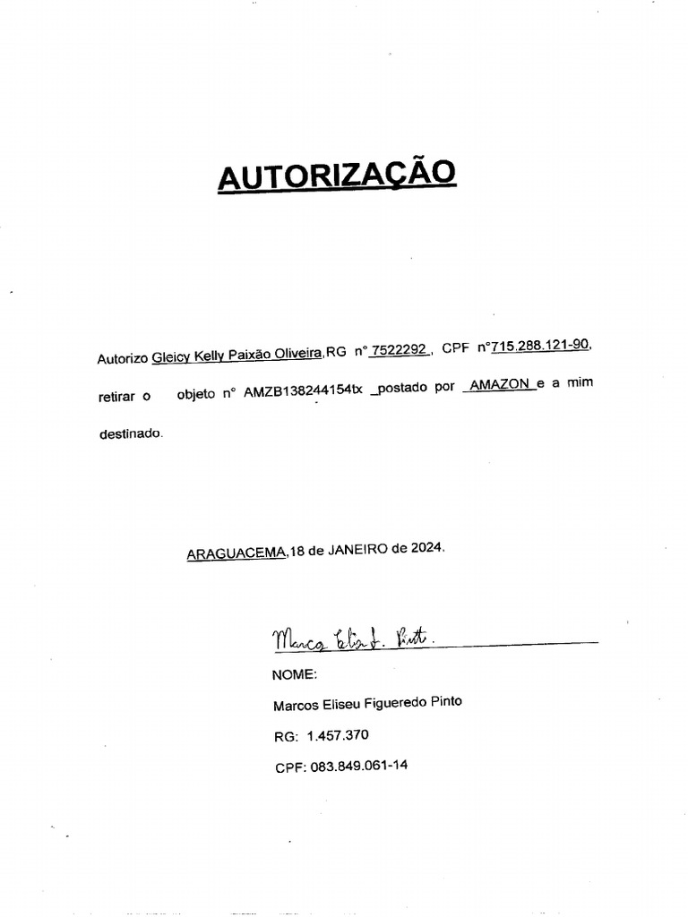 Autorização | PDF