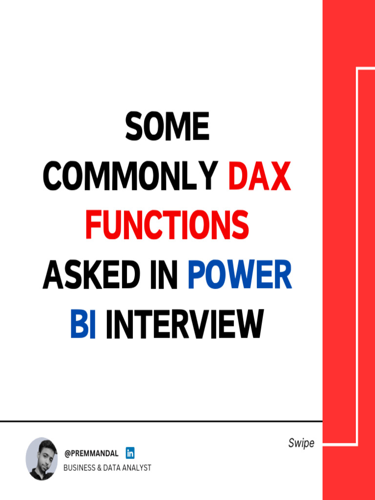 Commonly Asked Dax Functions in Power Bi Interview | PDF | String (Computer Science) | Applied ...