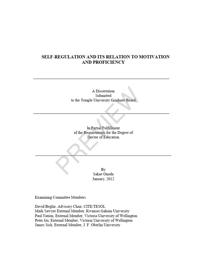 Profiency Onoda, S. (2012) - Self-Regulation and Its Relation To ... Profiency Onoda, S. (2012) - Self-Regulation and Its Relation To ...